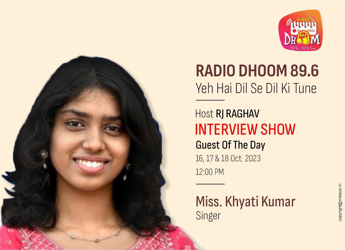 Khyati Kumar Graces RADIO DHOOM 89.6 with her Melodious Presence I ...