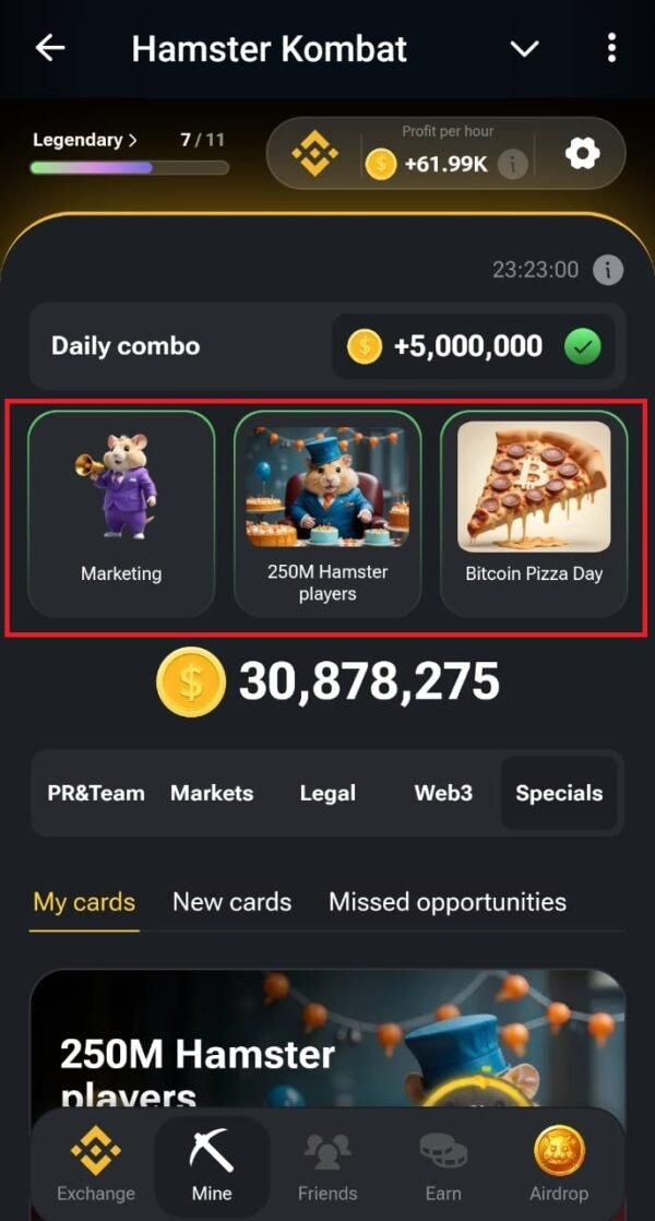 Hamster Kombat Daily Combo for July 17: Earn 5M Coins