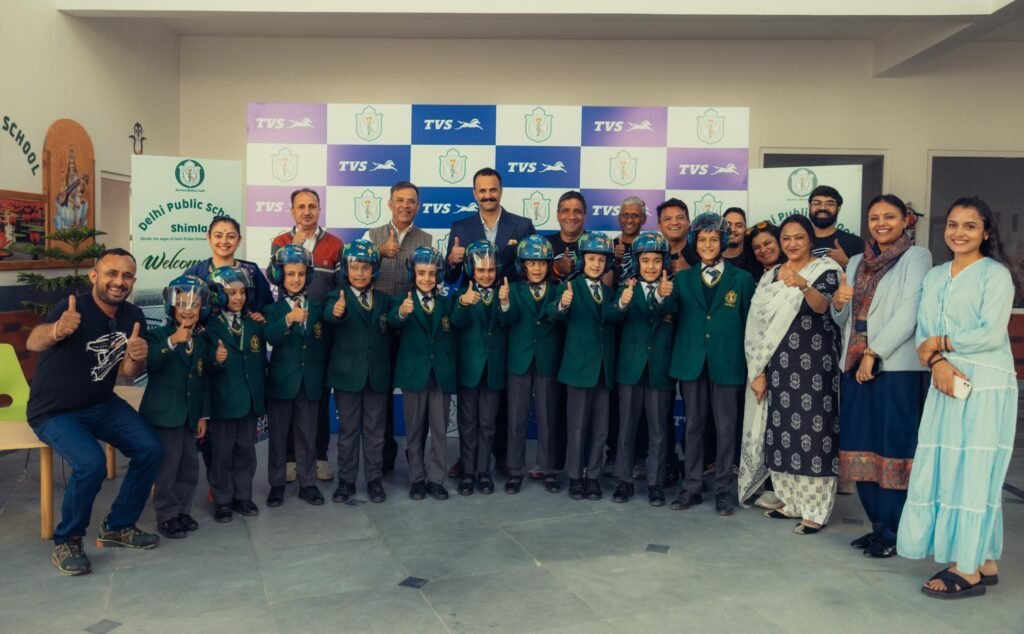CSR: TVS Motor Promotes Road Safety with Helmet Drive in Shimla Schools ...